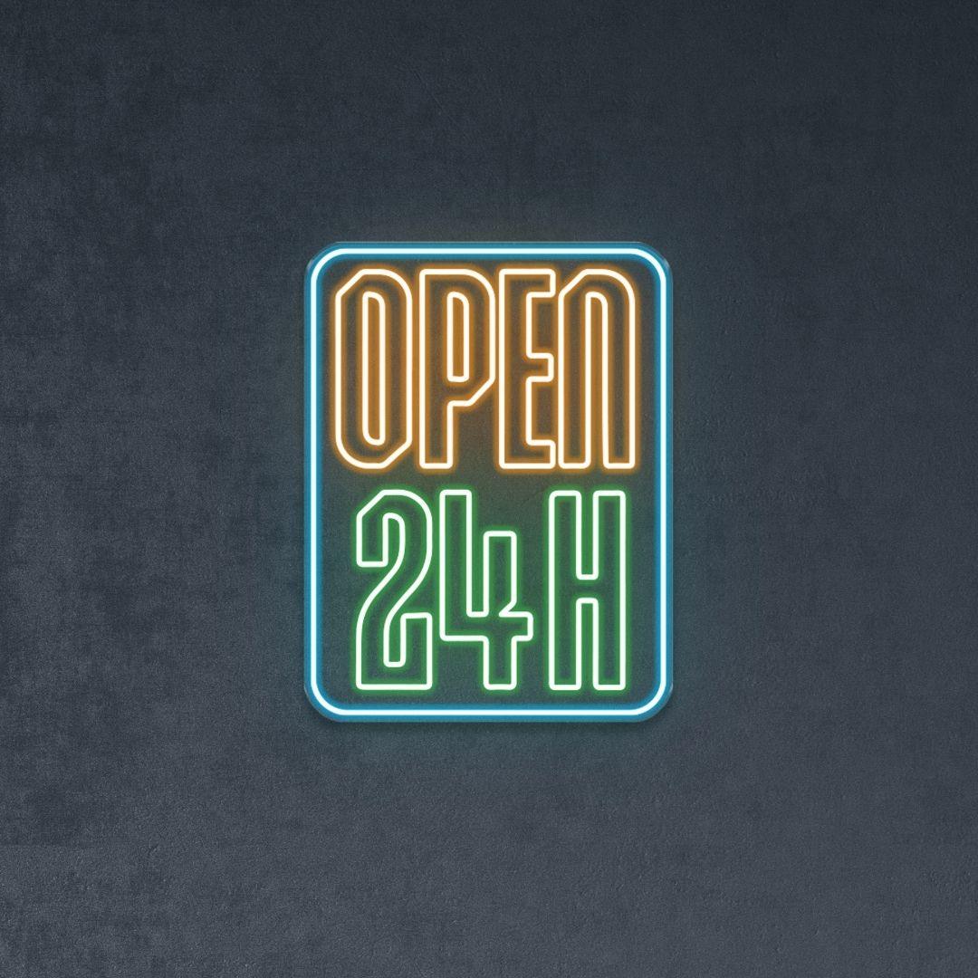 Open 24h| LED Neon Sign| Neonific